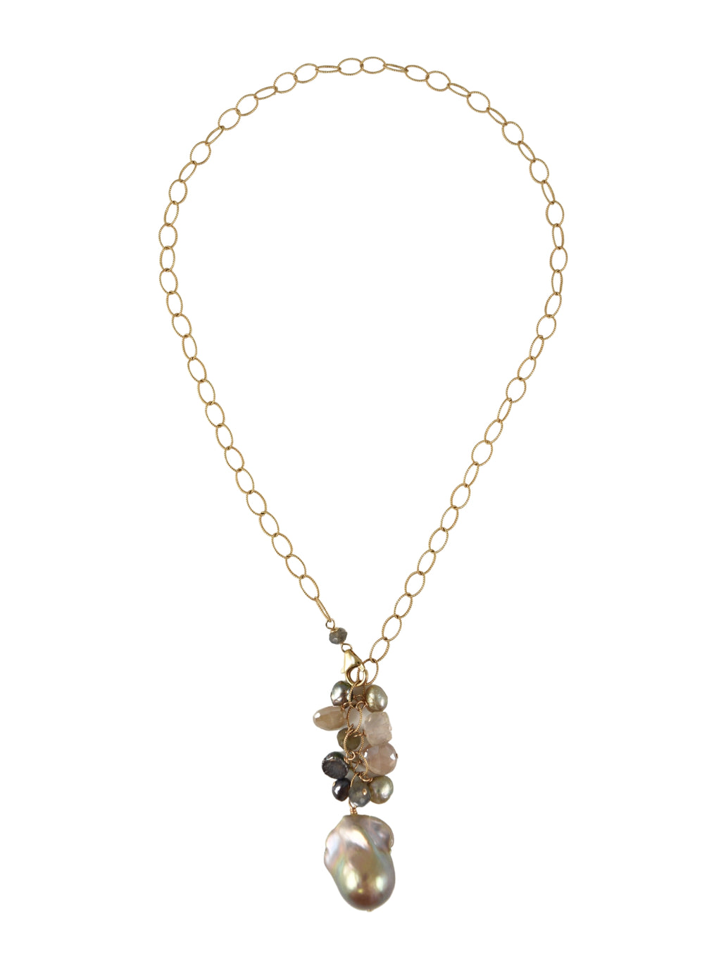 Iridescent Isla Necklace in Pink