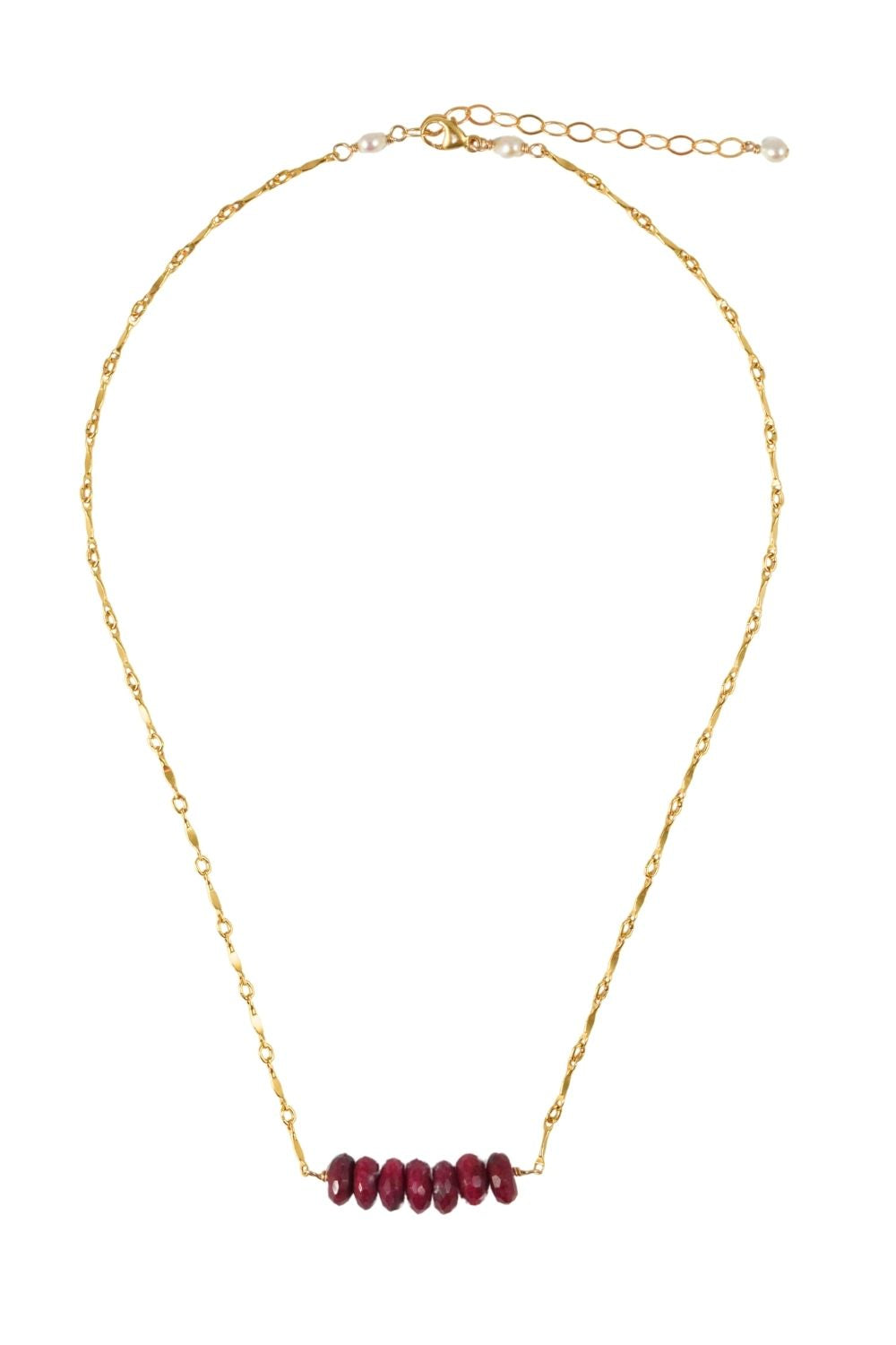 Ruby Bar Necklace