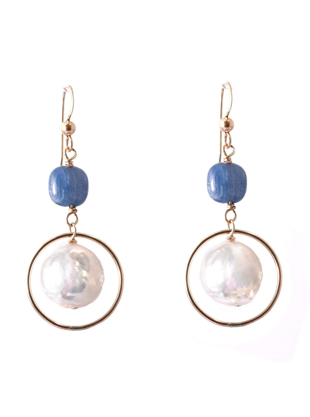 Deidre Hoop Earrings in Kyanite